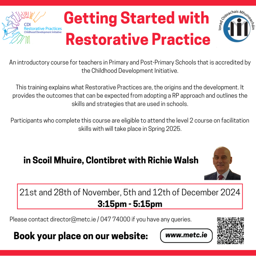 Getting started with Restorative Practice: An Introductory Course for ...